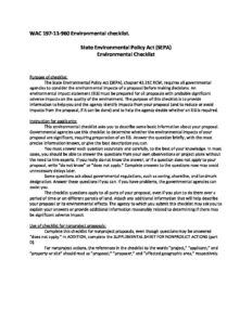 SEPA Environmental Checklist | City of Sumas | Washington