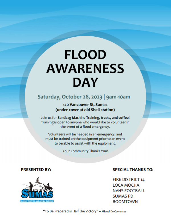 Flood Awareness Day 2023 image | City of Sumas | Washington